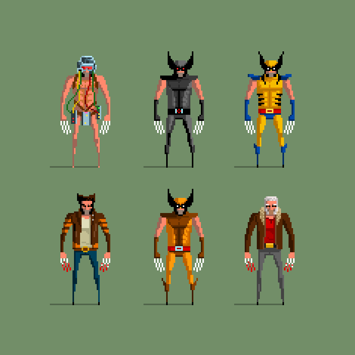 Awesome Pixel Art Characters by Gustavo Viselner